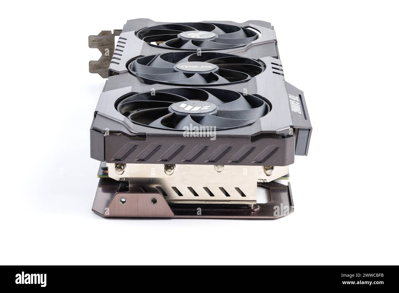 NVIDIA RTX 3060 OC 12g TUF Gaming graphics card on white background ...