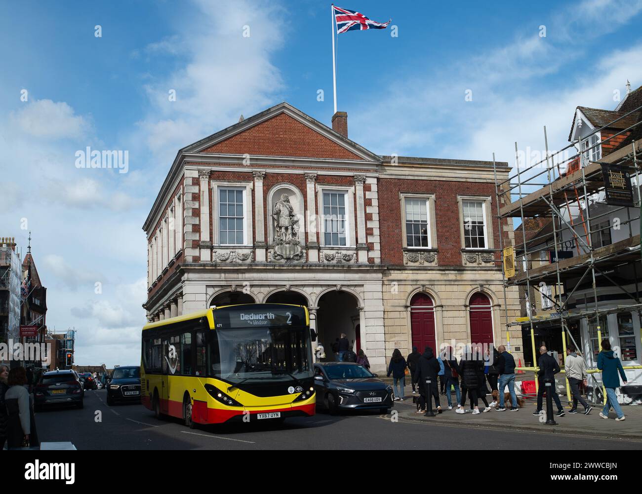 Windsor, Berkshire, UK. 23rd March, 2024. It was a gusty day in Windsor ...