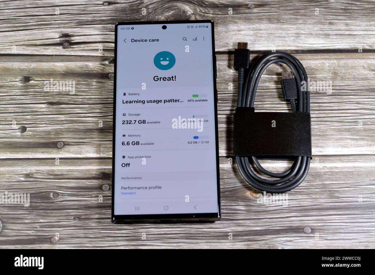 Cairo, Egypt, March 22 2024: The Samsung Galaxy S23 Ultra, high-end ...