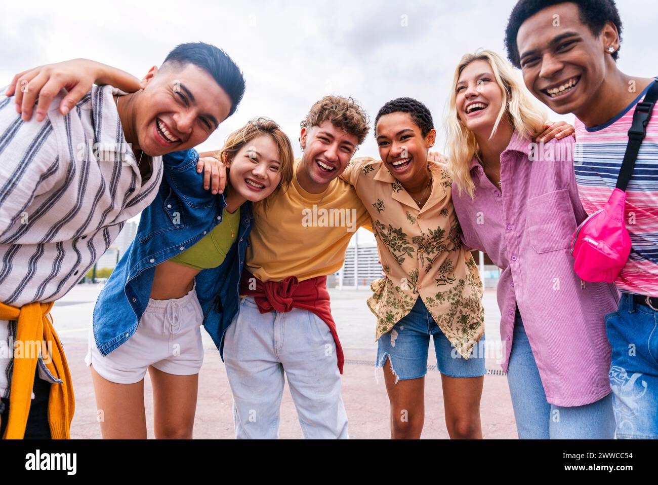 Group happy young smiling gen hi-res stock photography and images - Alamy