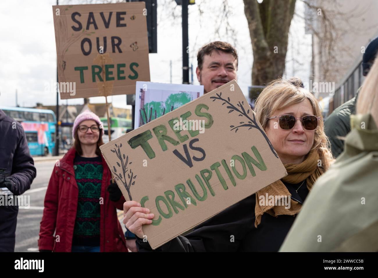 Chichester Road, Southend on Sea, Essex, UK. 23rd Mar, 2024. Protesters ...