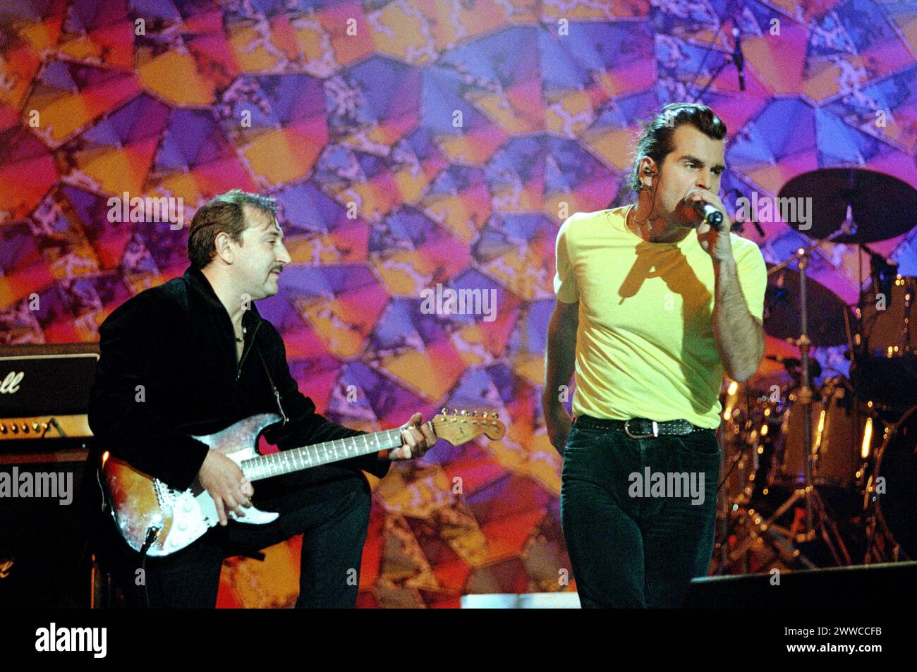 Milan Italy 23/03/1999: The singer Piero Pelù and the guitarist Ghigo ...