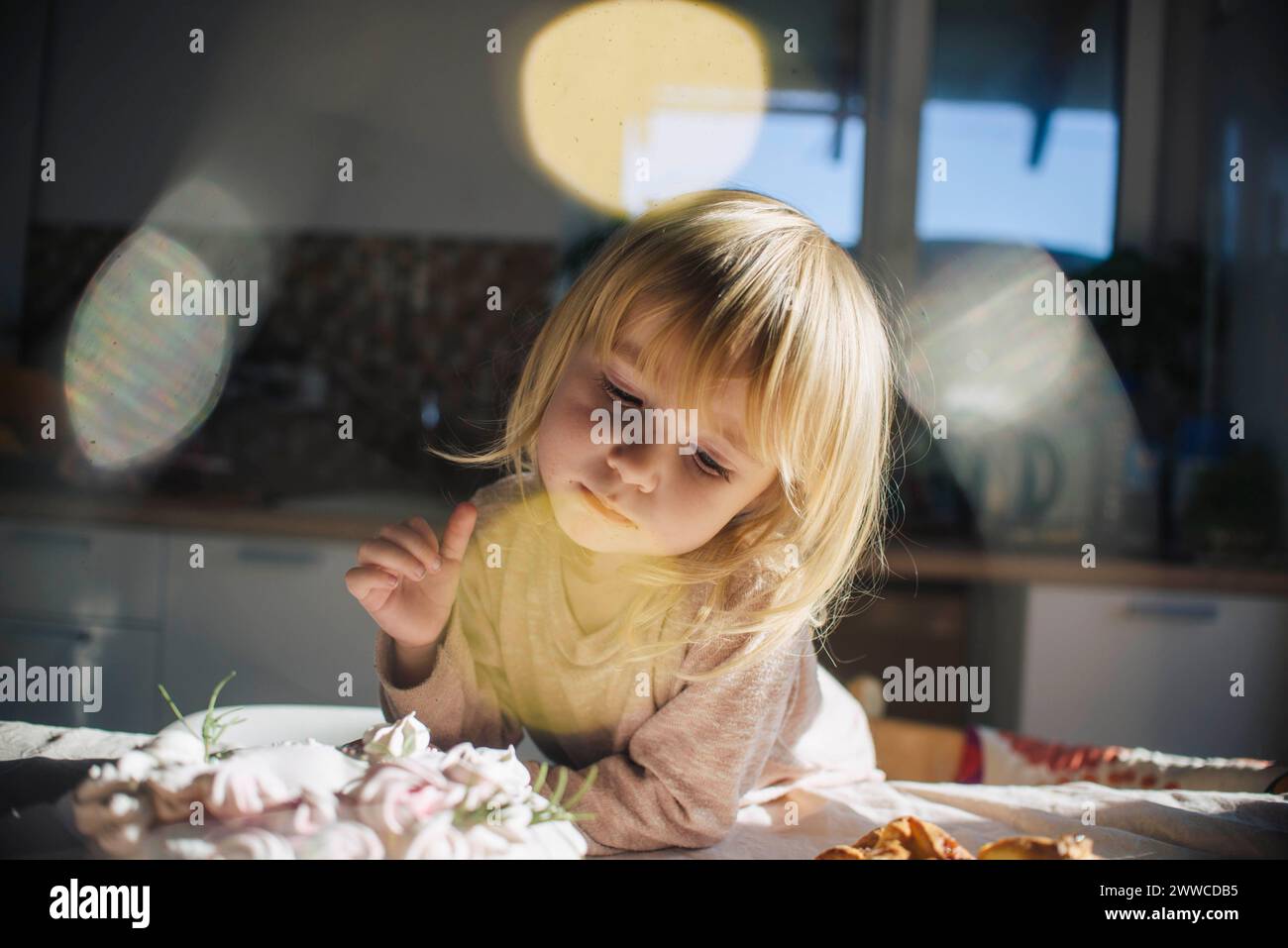 Birthday cake on dining table hi-res stock photography and images - Alamy