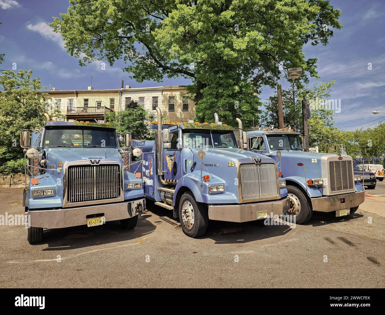 New York City, USA - May 09, 2023: kenworth western star picker truck ...