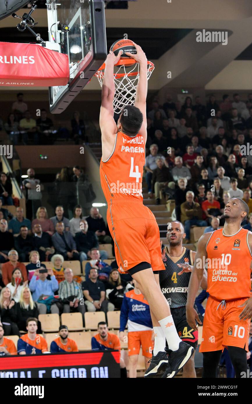 Valence player #4 Jaime Pradilla is seen in action during the ...
