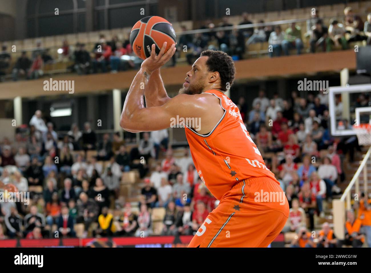Valence player #5 Justin Anderson is seen in action during the ...