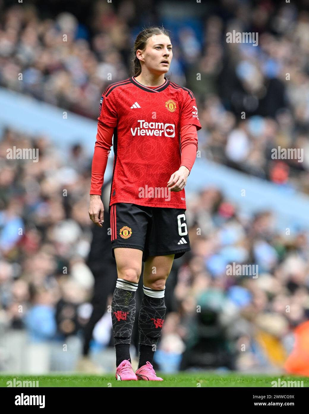 Hannah Blundell of Manchester United Women, during the The FA Women's ...