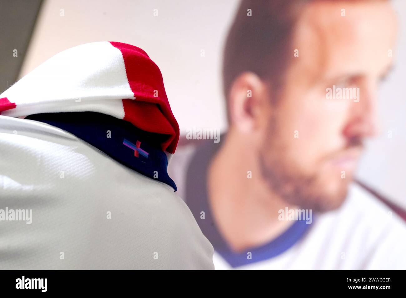 A detailed view of the St George's Cross detail on the back of an ...