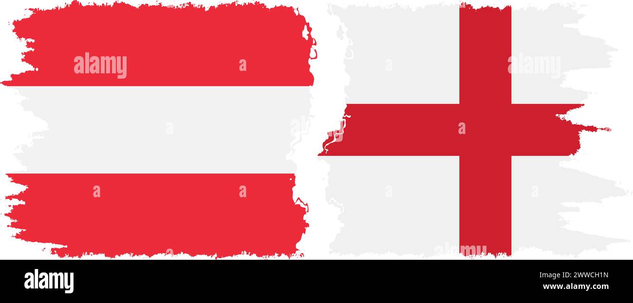 England and Austria grunge flags connection, vector Stock Vector Image ...