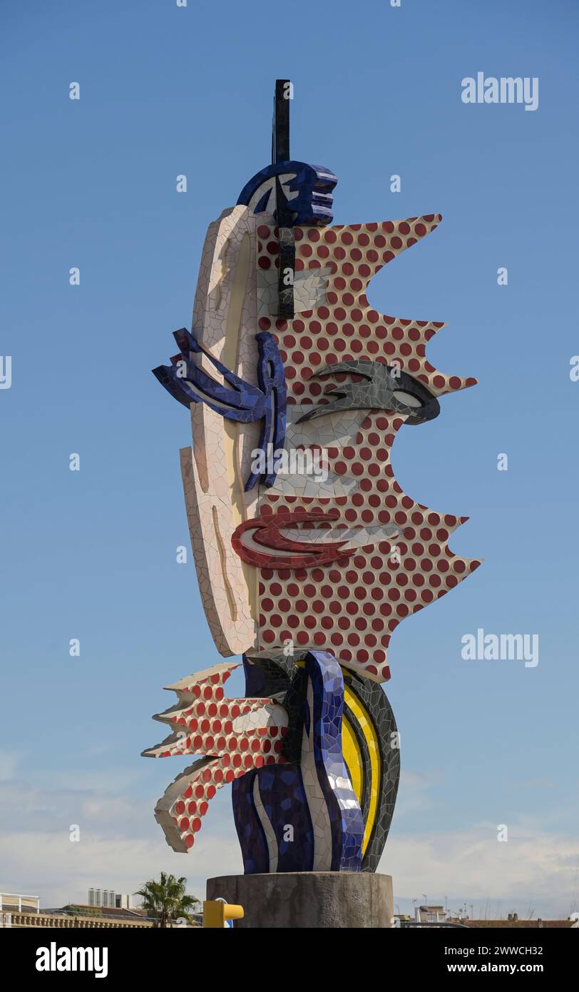 Roy Lichtenstein: El Cap de Barcelona, Barcelona, Katalonien, Spanien ...