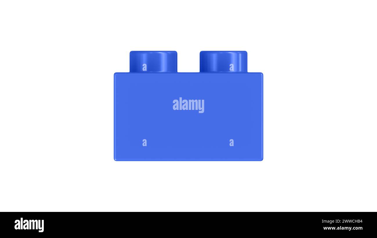 Royal Blue Lego Block Isolated on a White Background. Close Up View of ...