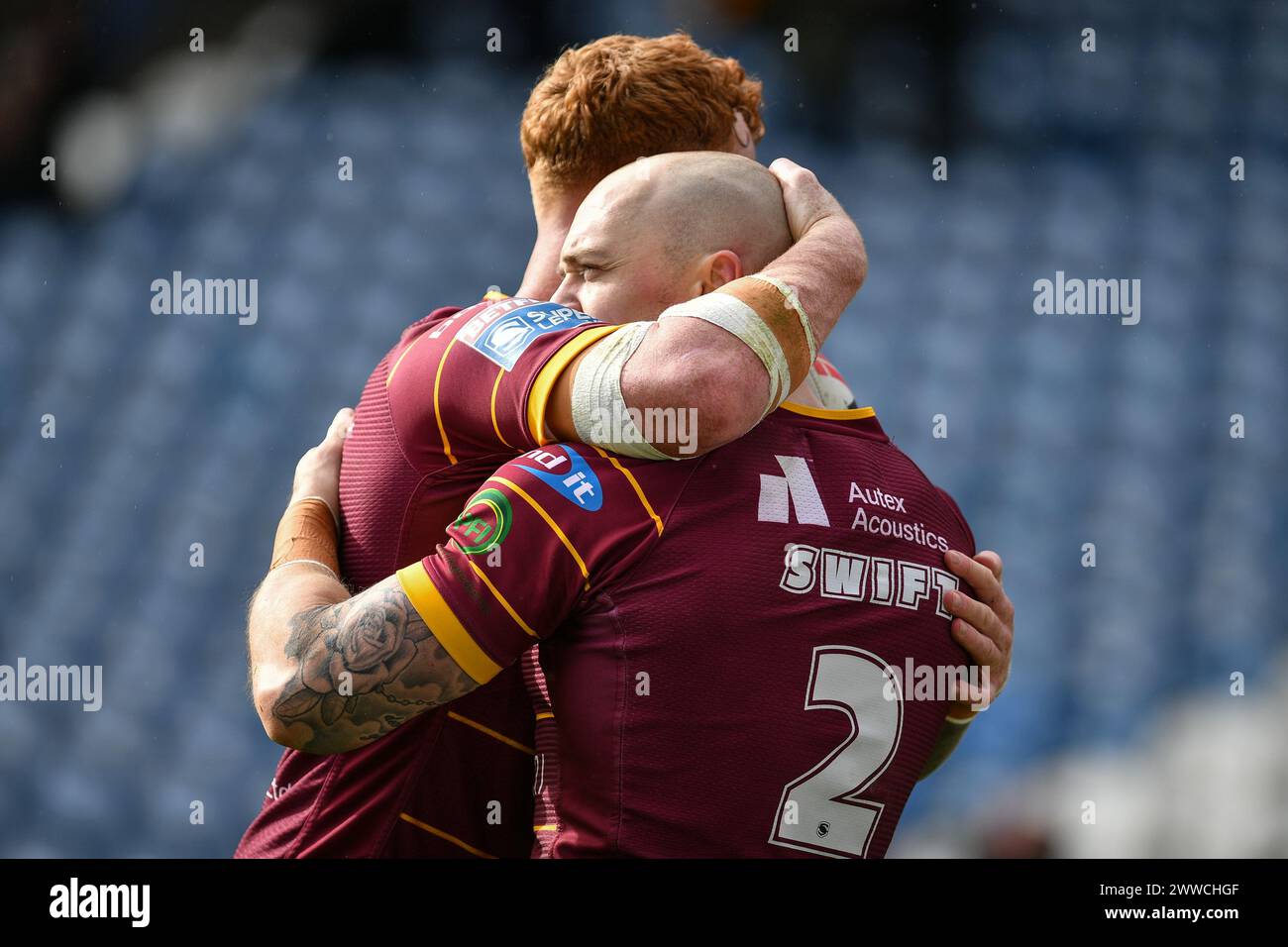 Huddersfield, UK. 23rd Mar, 2024. Adam Swift (2) of Huddersfield Giants ...