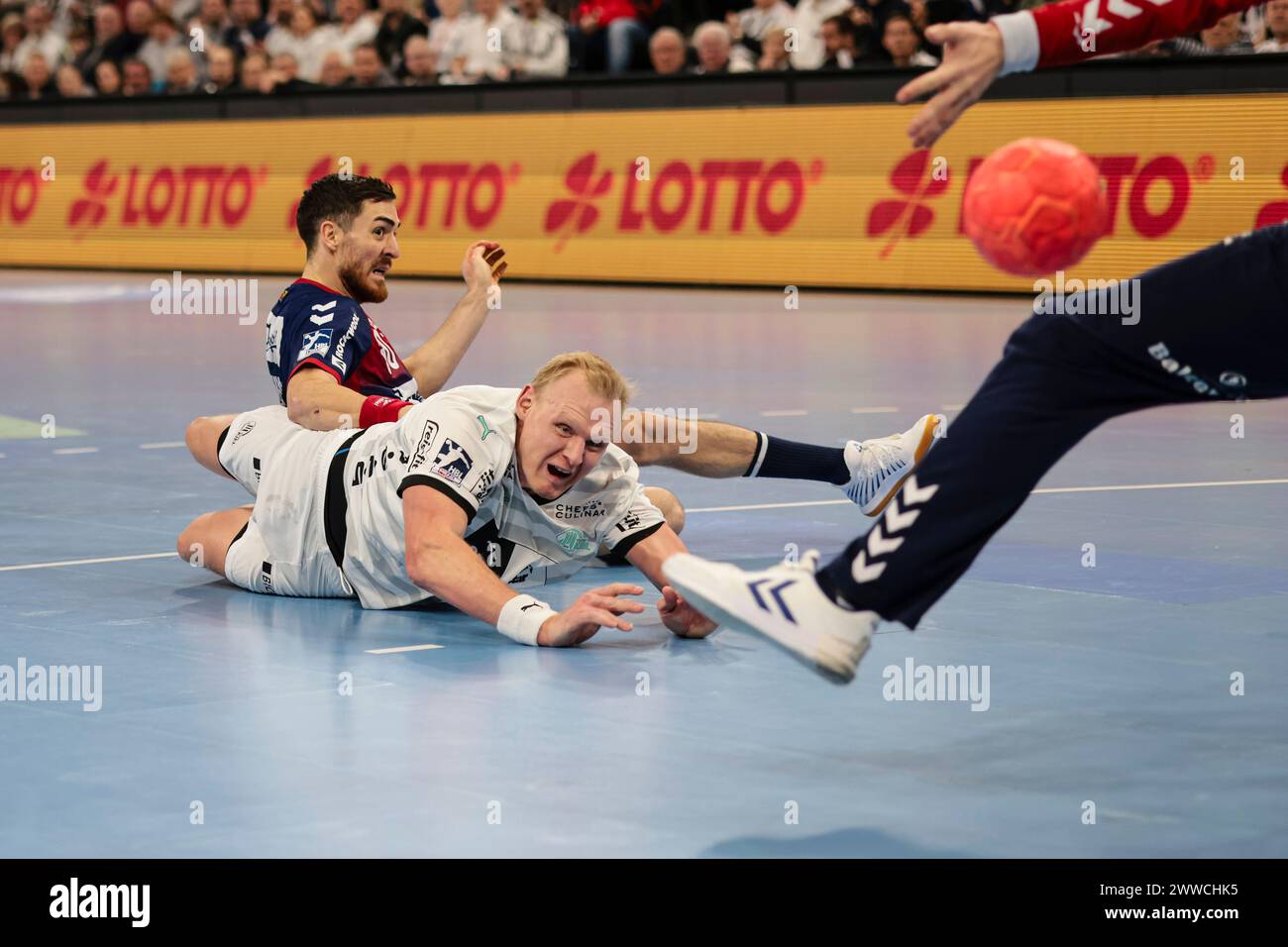 23 March 2024, Schleswig-Holstein, Kiel: Handball: Bundesliga, THW Kiel ...