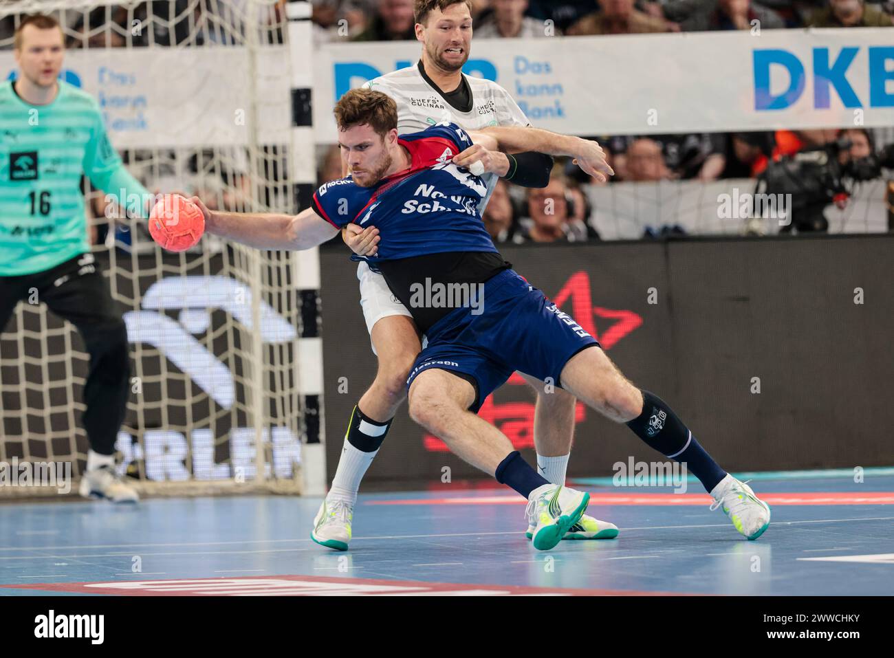 23 March 2024, Schleswig-Holstein, Kiel: Handball: Bundesliga, THW Kiel ...