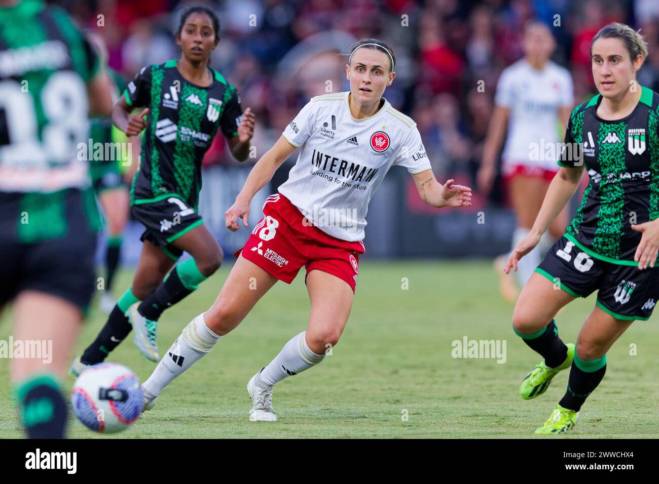 Olivia Price of the Wanderers in action during the A-League Women Rd21 ...