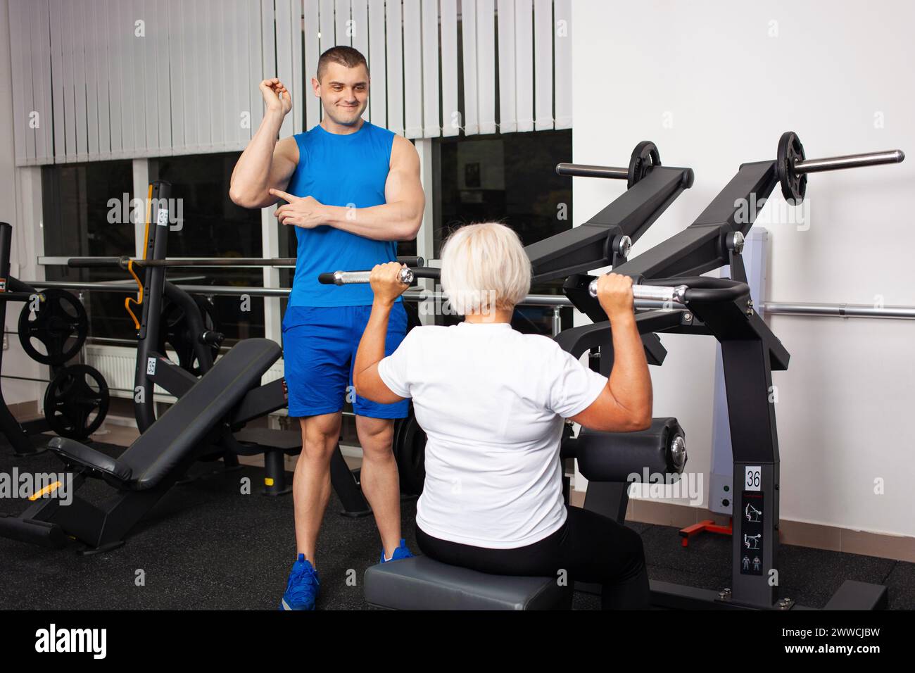 Rehabilitation center gym, recovery from injuries and fractures. The ...