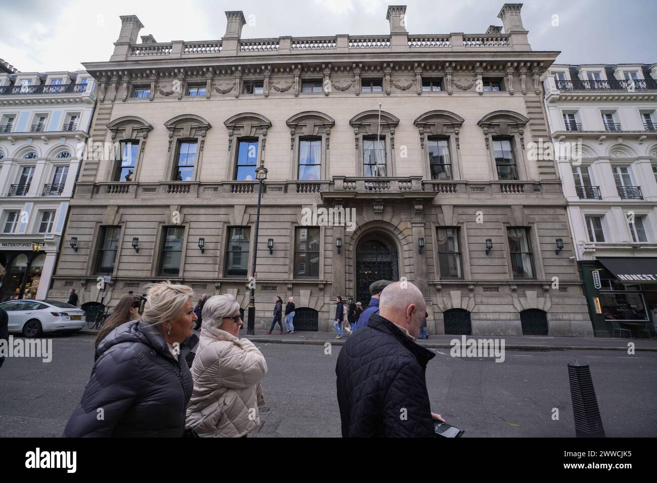 London, UK 23 March March 2024 . The exterior of the Garrick club which ...