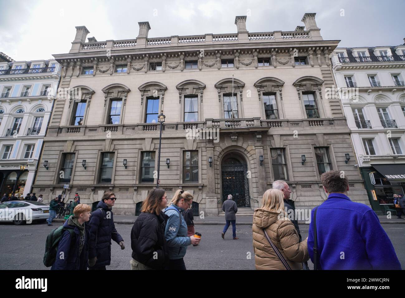 London, UK 23 March March 2024 . The exterior of the Garrick club which ...