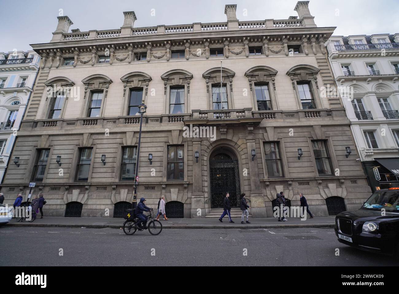 London, UK 23 March March 2024 . The exterior of the Garrick club which ...