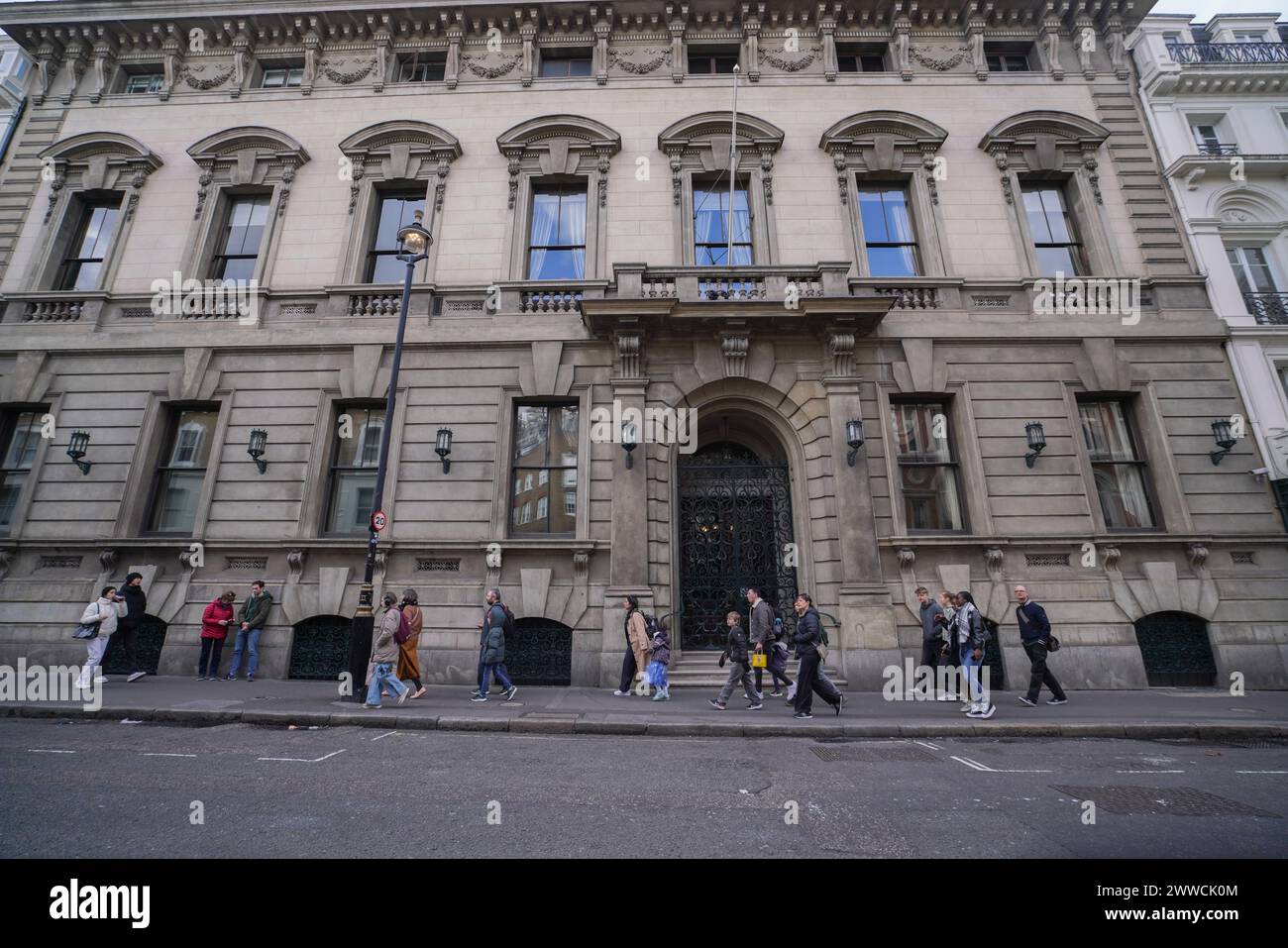 London, UK 23 March March 2024 . The exterior of the Garrick club which ...