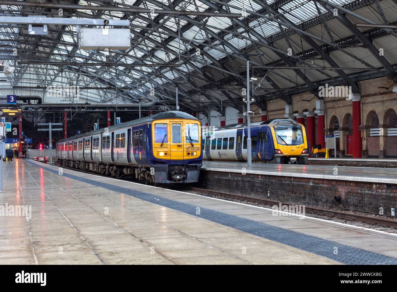 The last Northern Rail class 319, 319368 (left) at Liverpool Lime street on its last day in ...