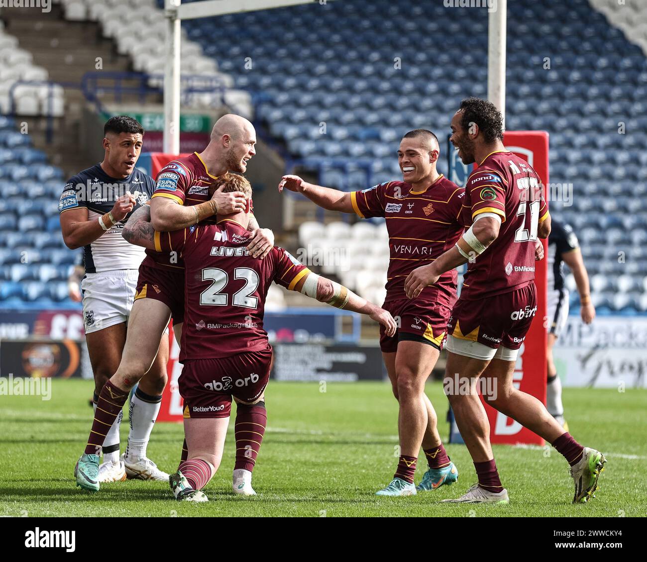 Huddersfield, UK. 23rd Mar, 2024. Harvey Livett of Huddersfield Giants ...