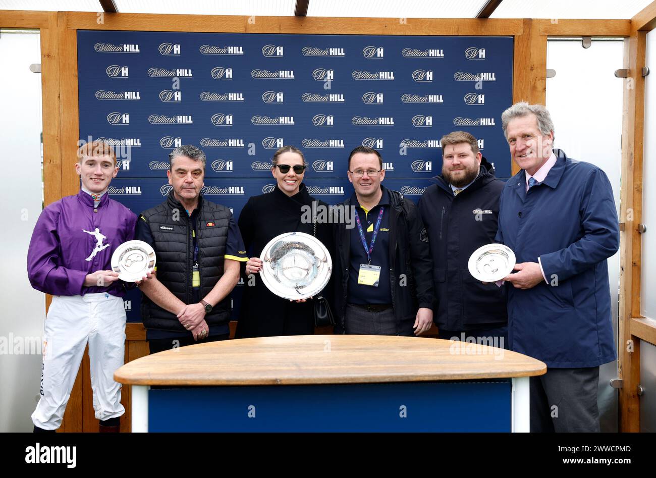 Jockey David Egan and trainer Dominic Ffrench Davis (right)with ...