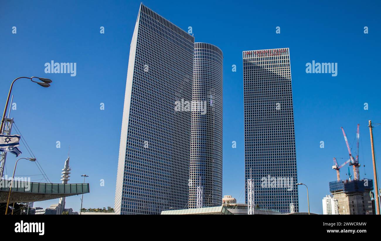 Tel Aviv, Israel – January 10, 2024 Cityscape of Tel Aviv, iconic city ...