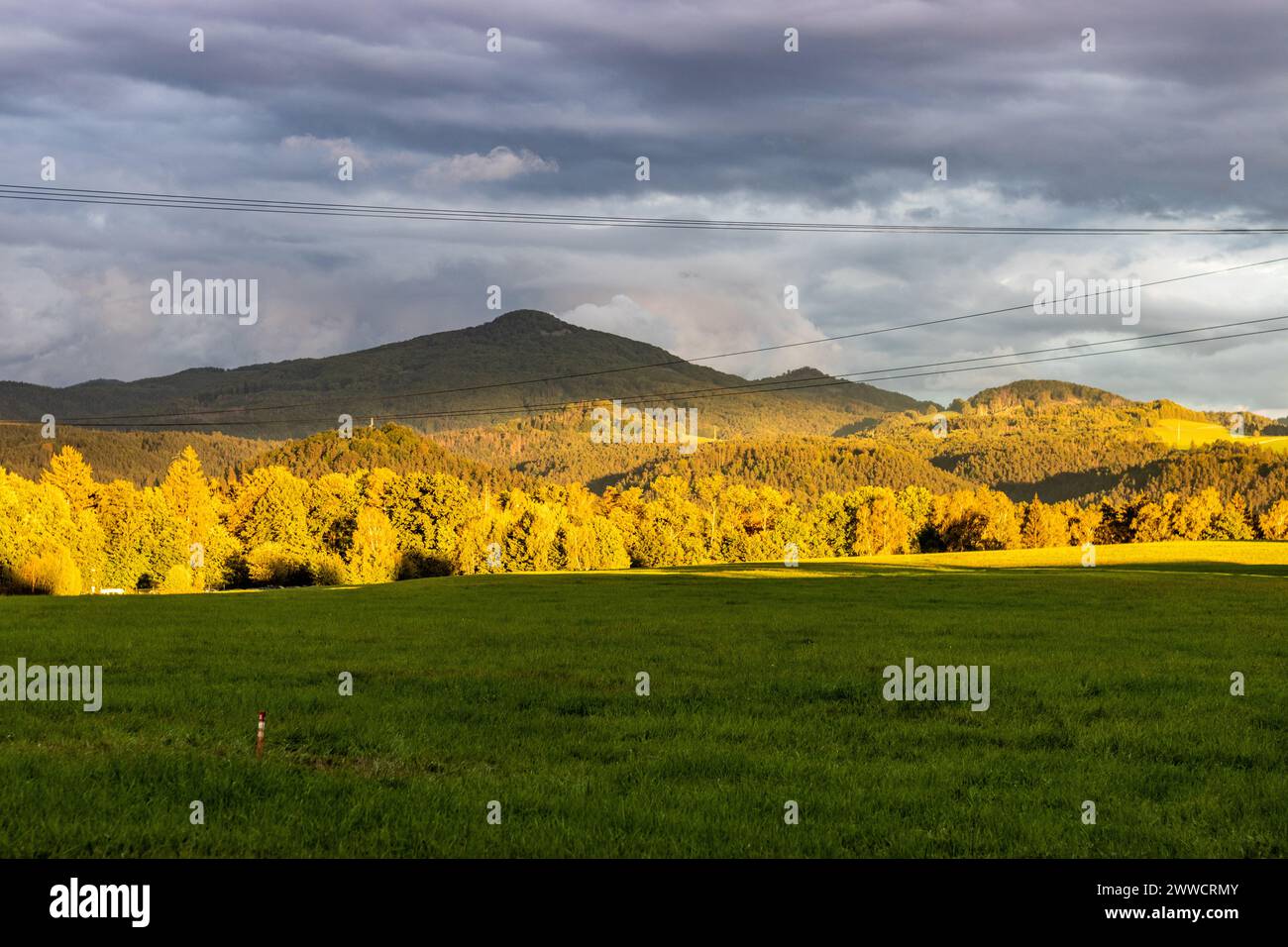 Landscape of Czech Switzerland National Park near Vysoka Lipa village ...