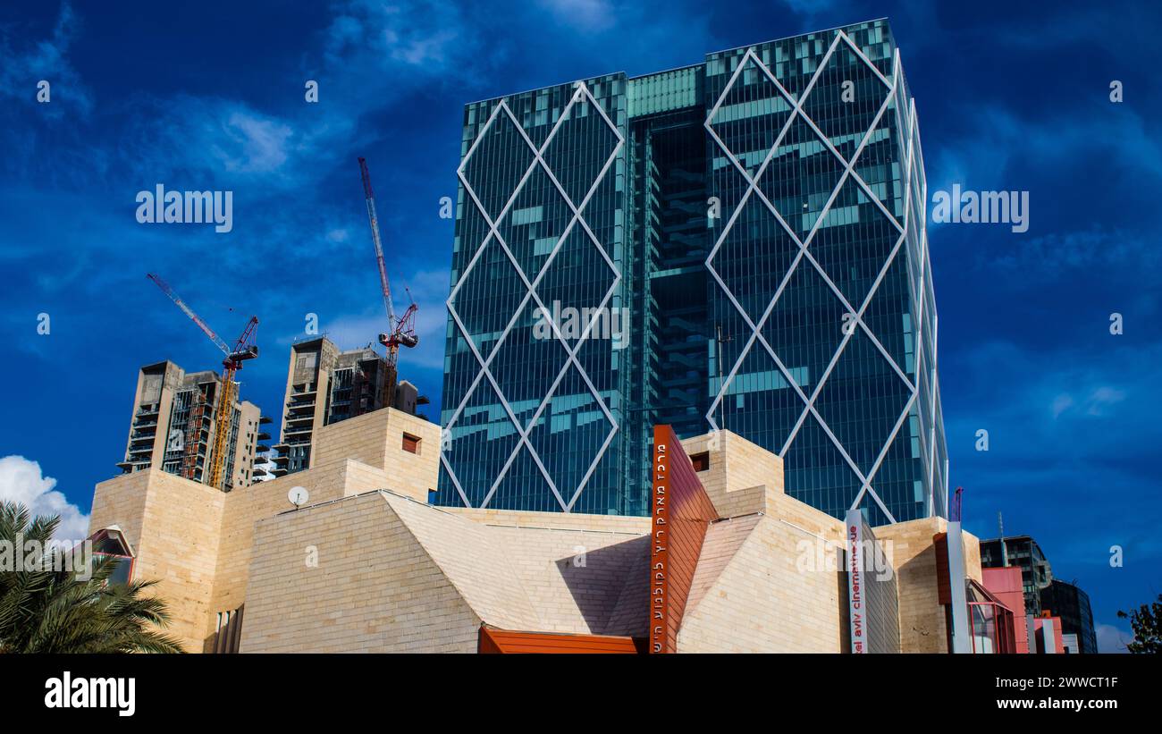 Tel Aviv, Israel – January 3, 2024 Cityscape of Tel Aviv, iconic city ...