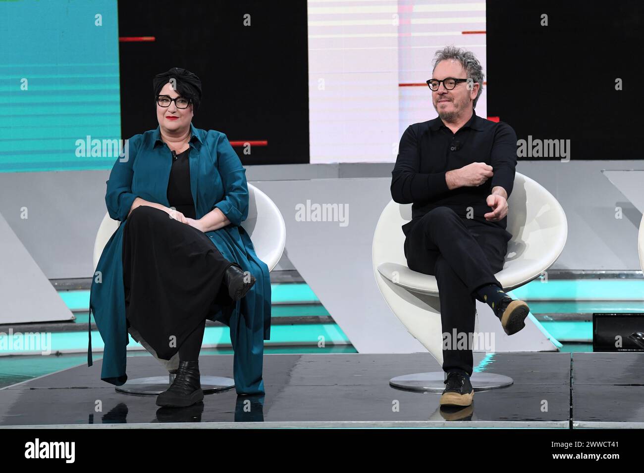 Milan, Italy. 23rd Mar, 2024. Milan, TV show “TV Talk” - Rai 3 ...