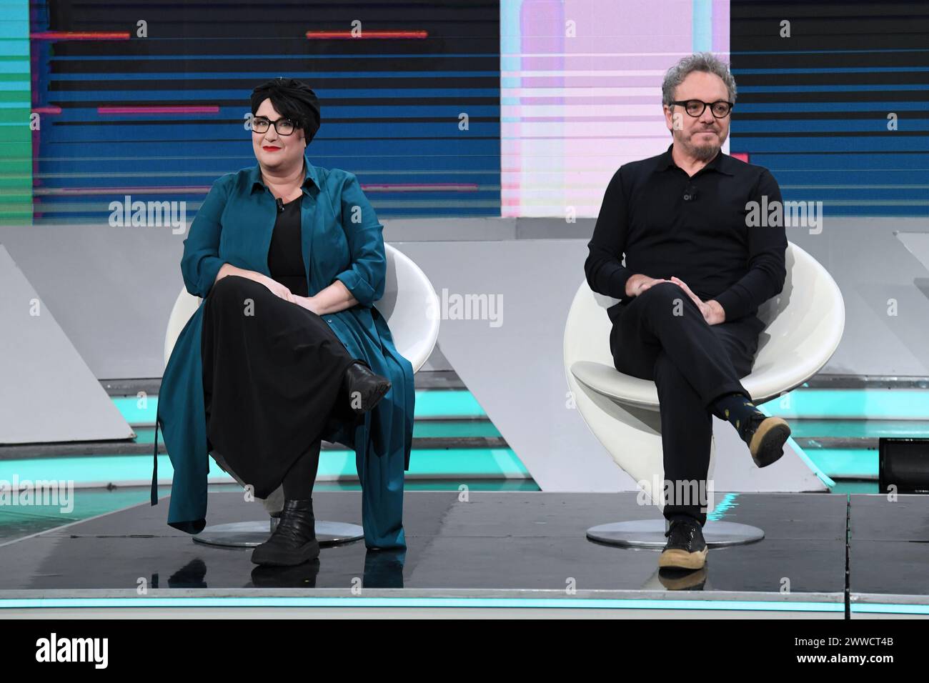 Milan, Italy. 23rd Mar, 2024. Milan, TV show “TV Talk” - Rai 3 ...