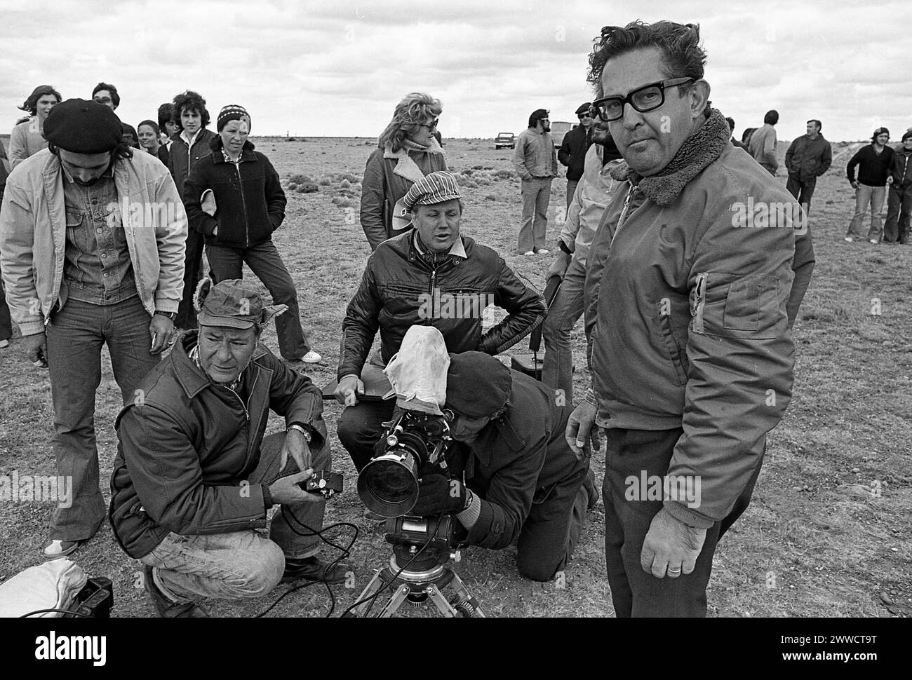 Argentine filmmaker Héctor Olivera gives instructions during the ...