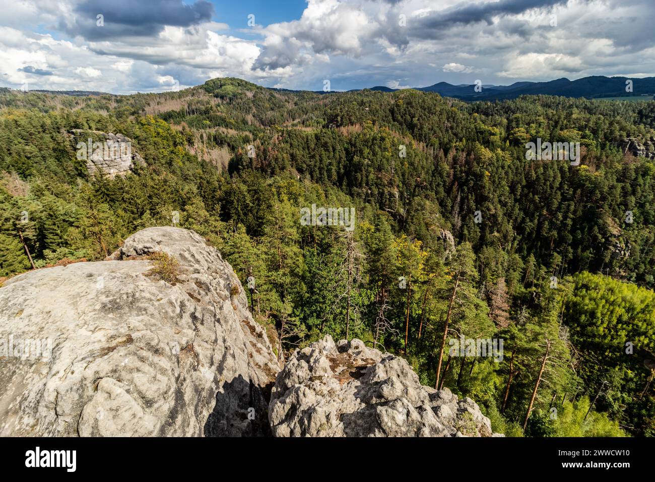 Landscape of the Czech Switzerland National Park, Czech Republic Stock ...