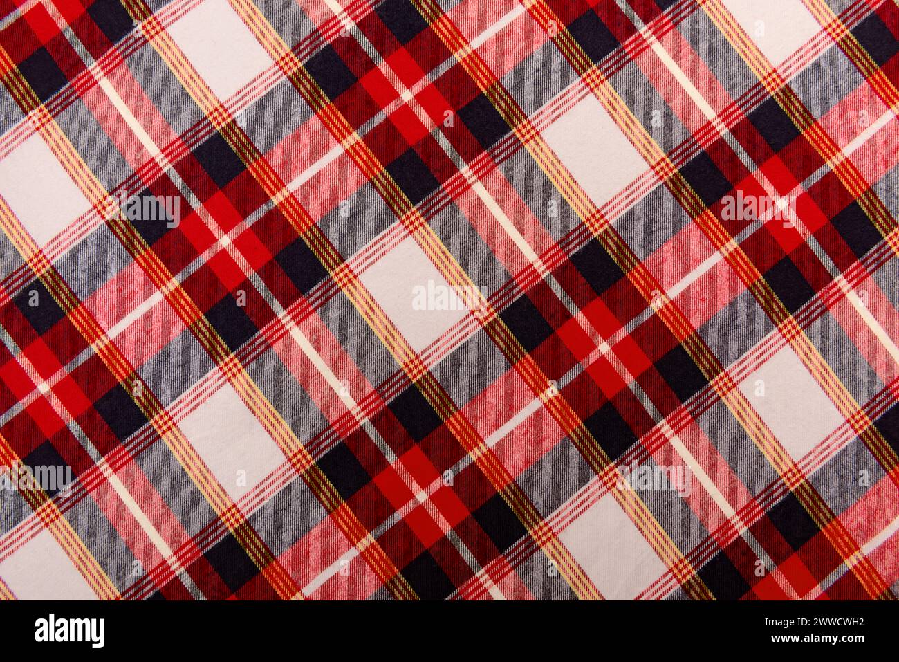 Texture of red checkered fabric. Checkered cotton background Stock ...