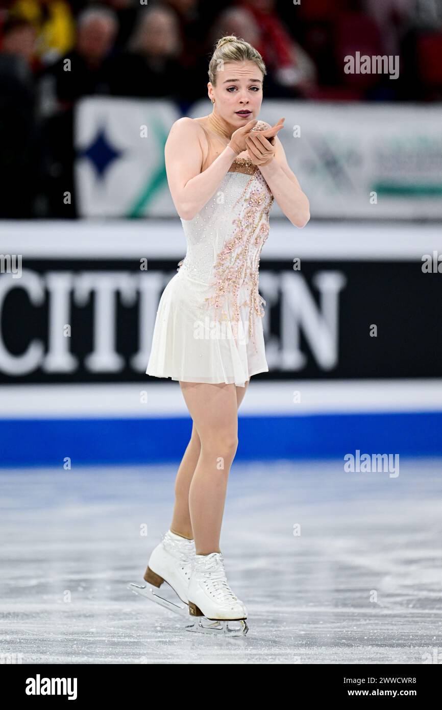 Anastasia GUBANOVA (GEO), during Women Free Skating, at the ISU World ...
