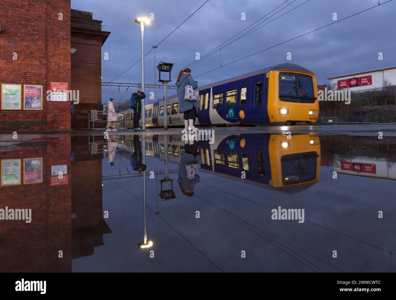 Northern Rail class 323 electric train arriving at Edge Hill railway ...