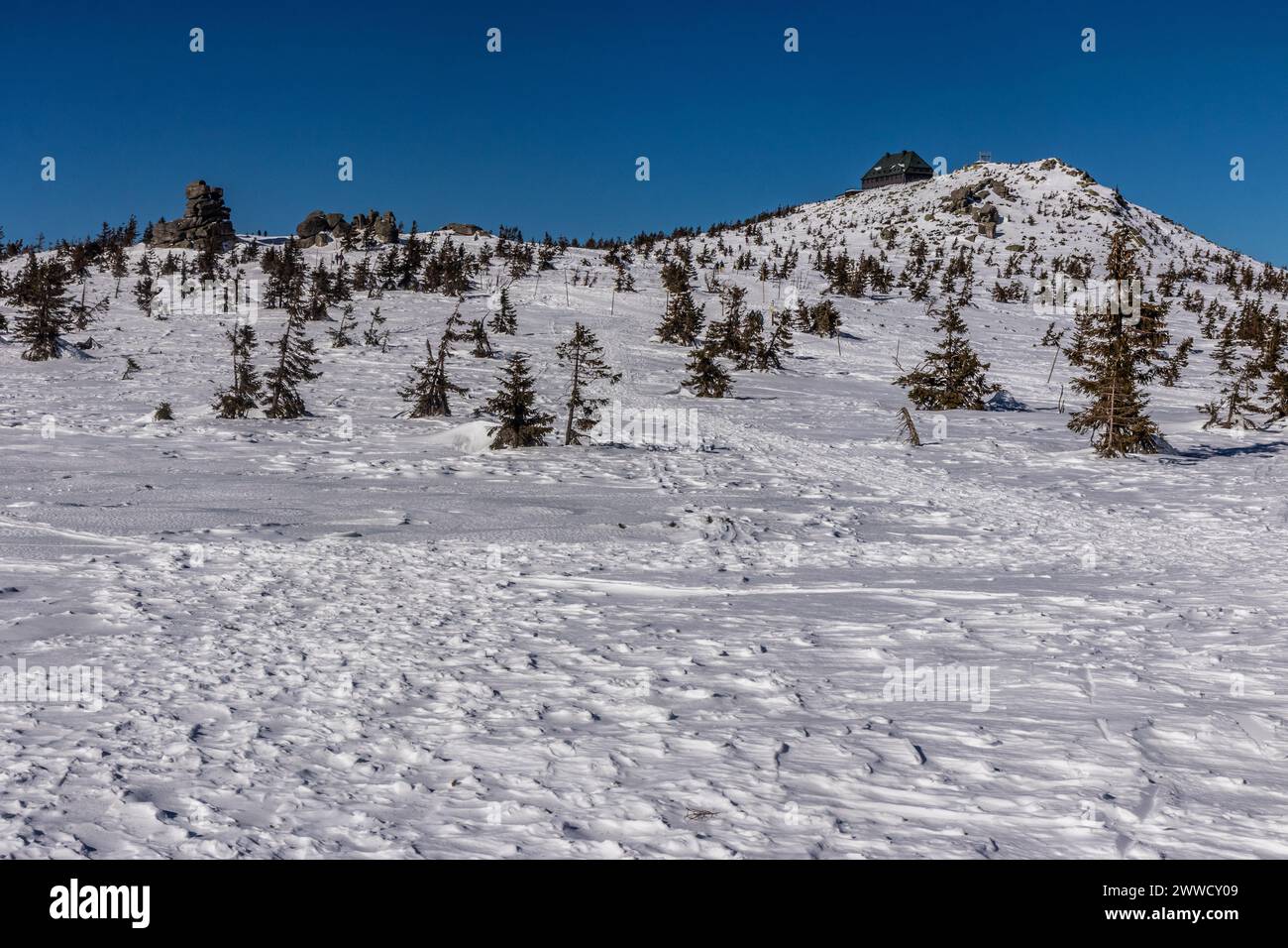 Landscape of Krkonose (Giant) mountains, Czech Republic. Polish ...