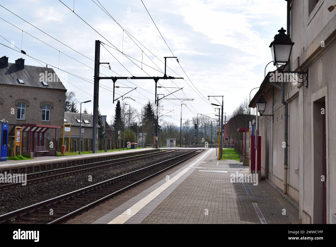 rural station in a small town in Luxembourg Stock Photo - Alamy