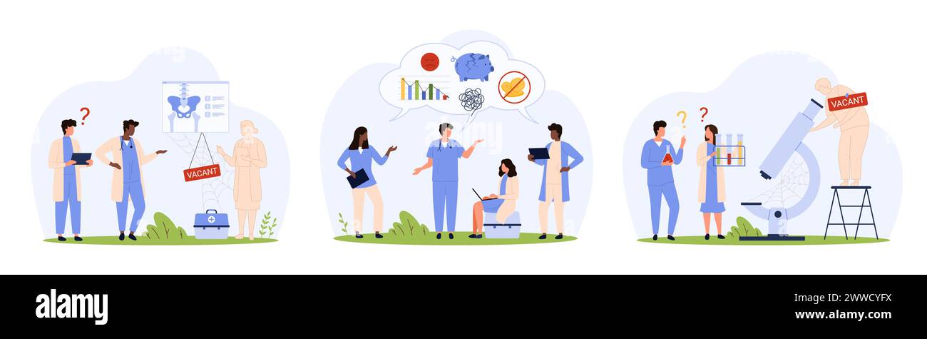 Shortage of medical staff, hiring problem, reduction of salary for ...