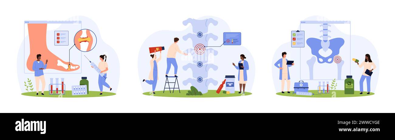 Diagnosis and treatment of osteoarthritis, rheumatoid arthritis set ...