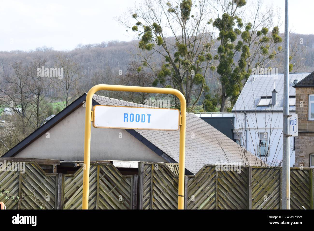 rural station in a small town in Luxembourg Stock Photo - Alamy