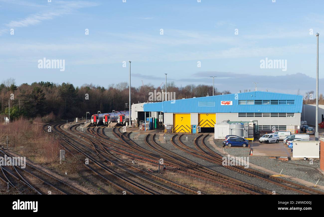 The CAF train maintenence depot where Transport For Wales trains are ...