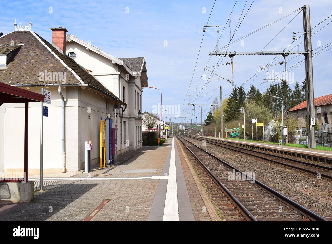 rural station in a small town in Luxembourg Stock Photo - Alamy
