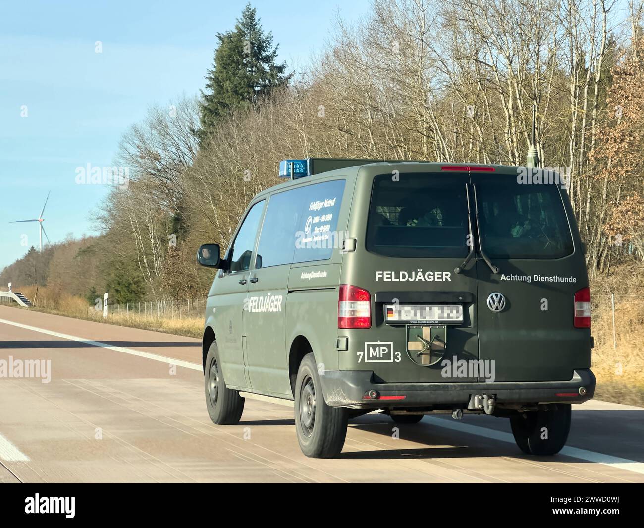 Günzburg, Bavaria, Germany - December 17, 2024: German military police ...