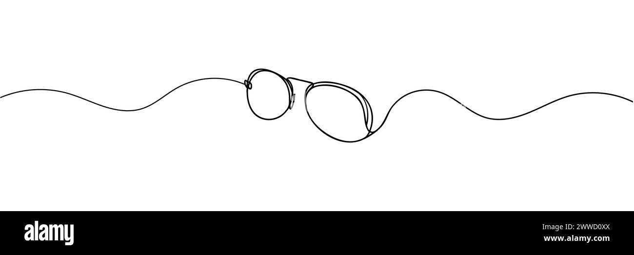 Continuous single drawn one line drawing of isolated vector object eye ...