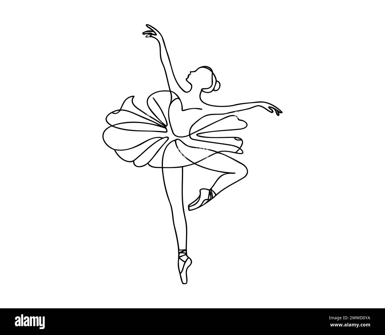 Continuous line ballet hi-res stock photography and images - Alamy