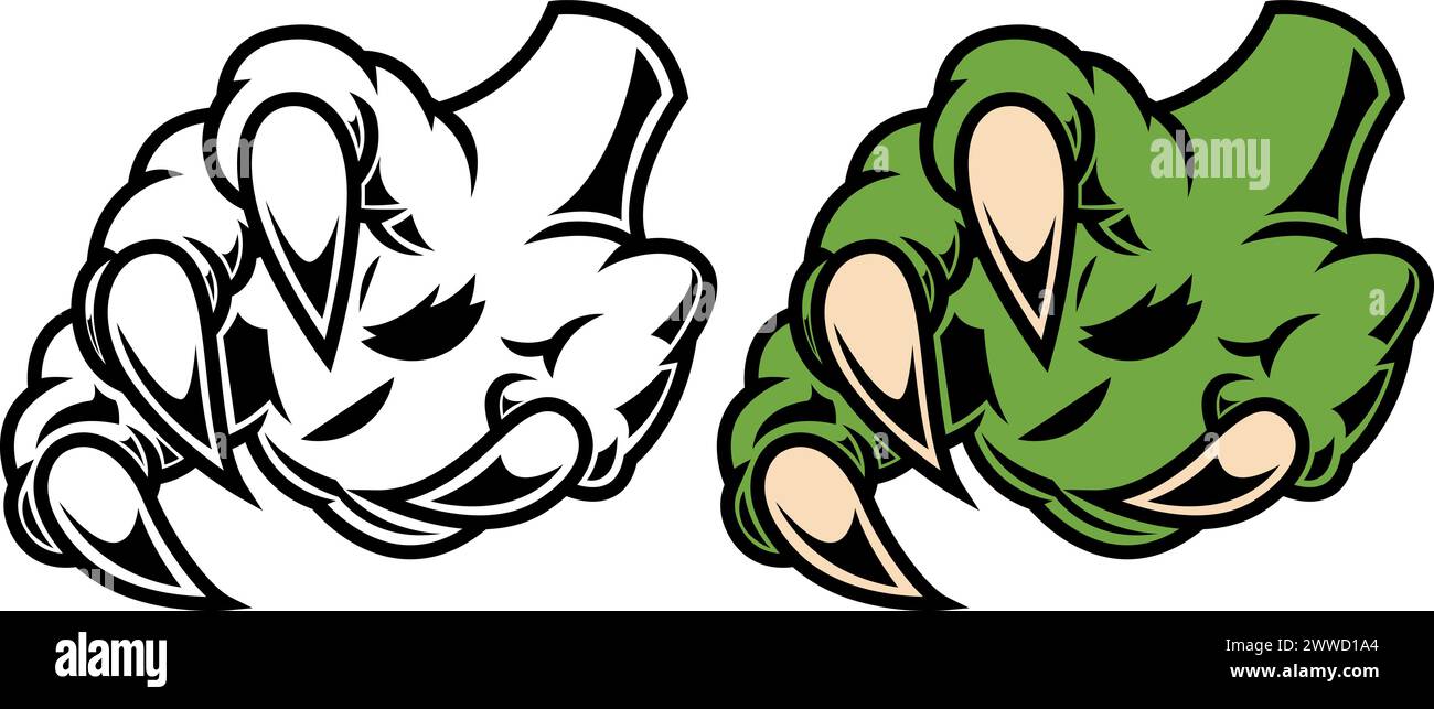 Monster hand with claws. Vector design element Stock Vector Image & Art ...