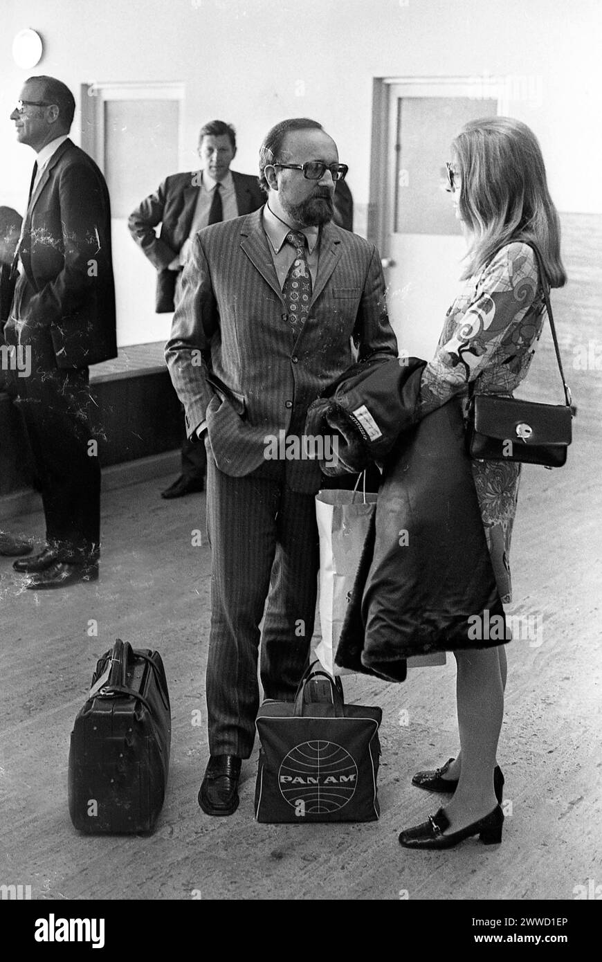 Polish composer Krzysztof Penderecki arrives at Ezeiza Airport, Buenos ...