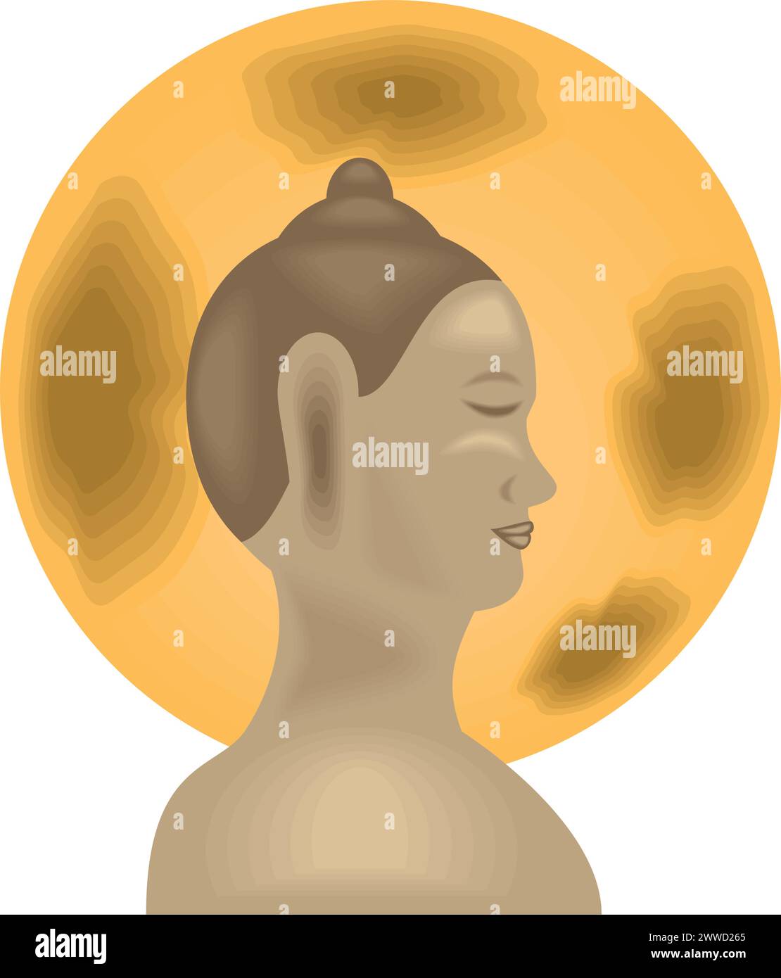 Gautama buddha statue Stock Vector Images - Alamy